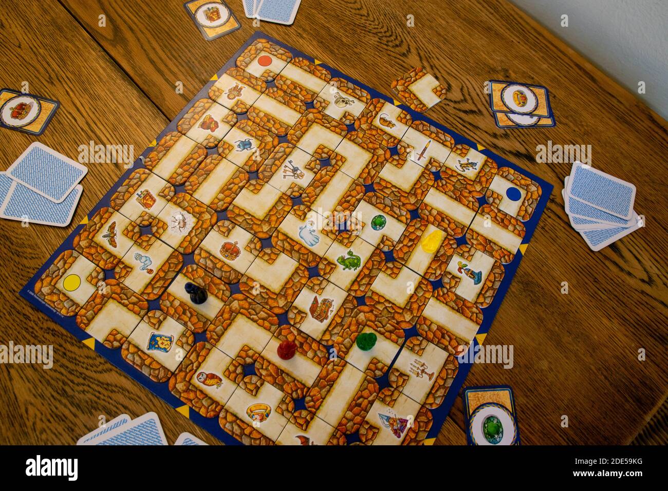 Durham, UK - 23 April 2020: Labyrinth board game. Players take turns to ...