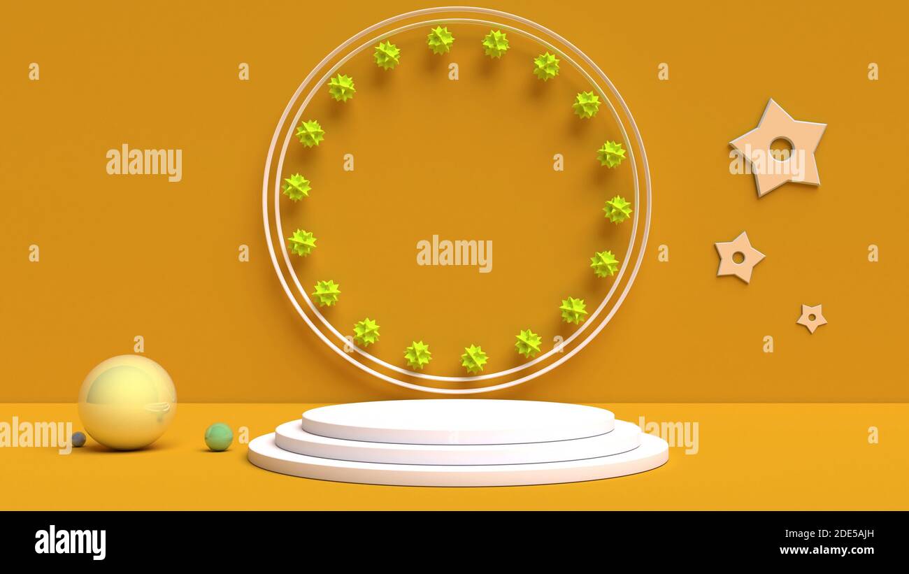 Minimal mock up scene 3d studio stand platform able to loop seamless ...