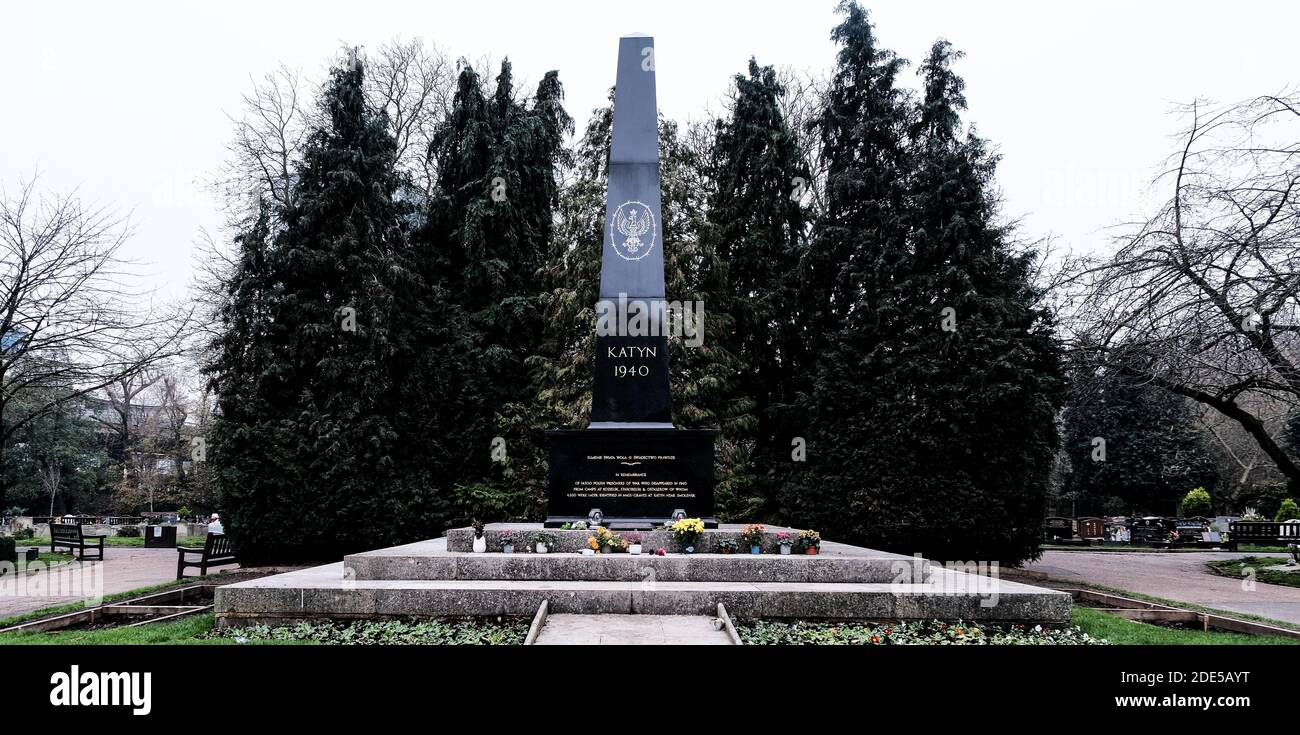 Katyn Memorial, London Stock Photo - Alamy