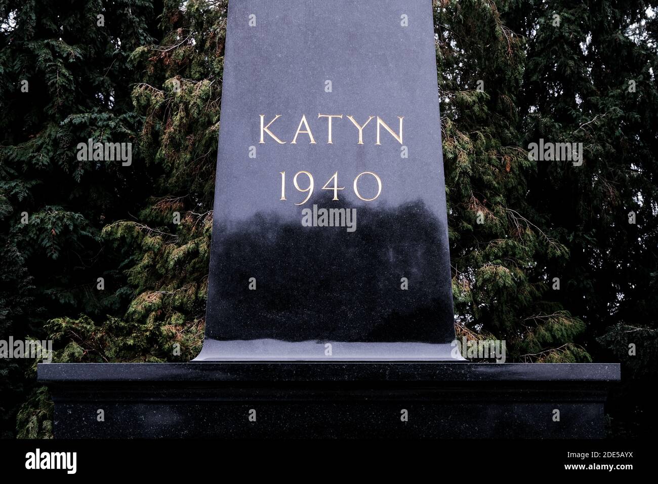 Katyn Memorial, London Stock Photo - Alamy