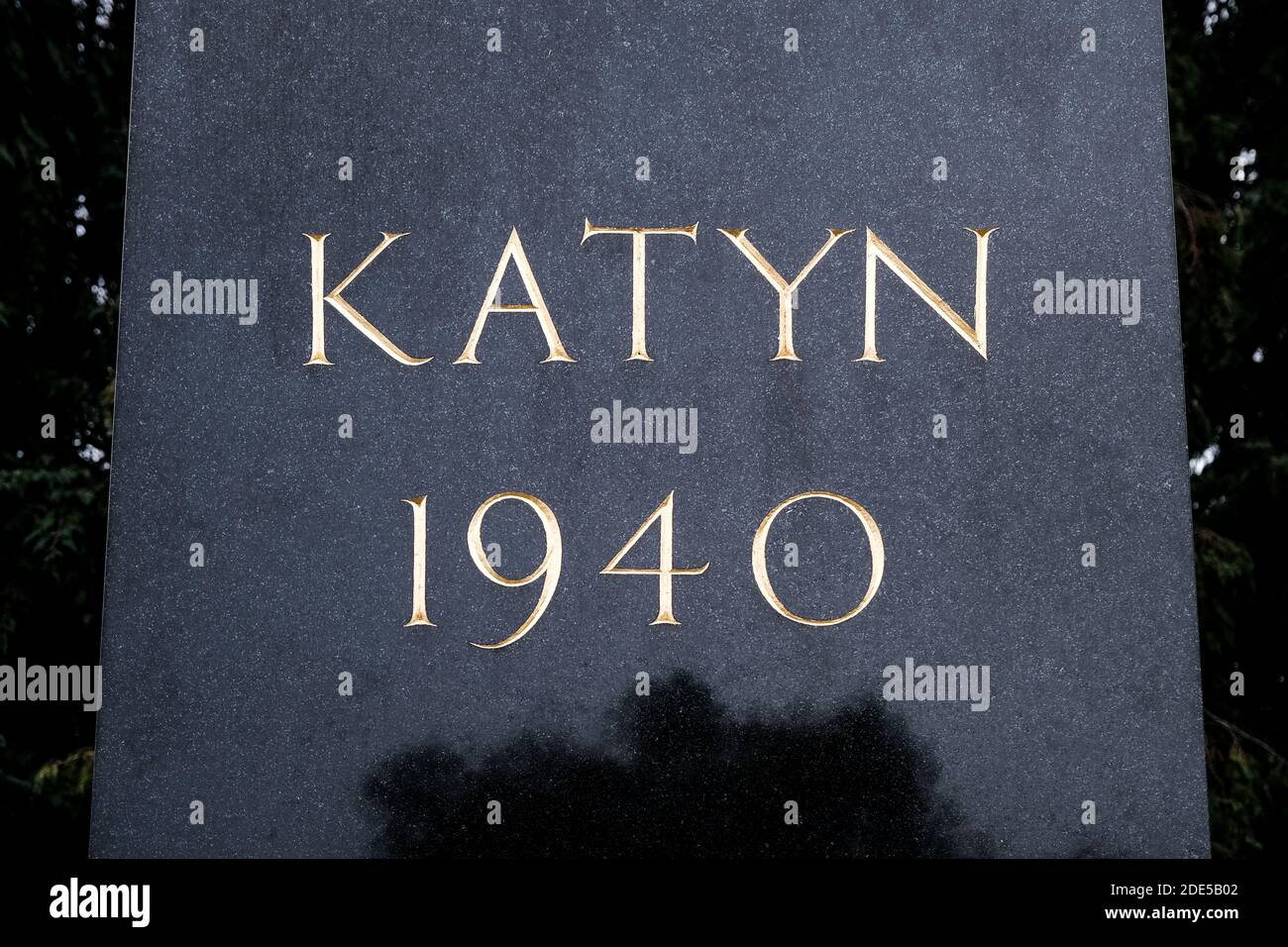 Katyn Memorial, London Stock Photo - Alamy