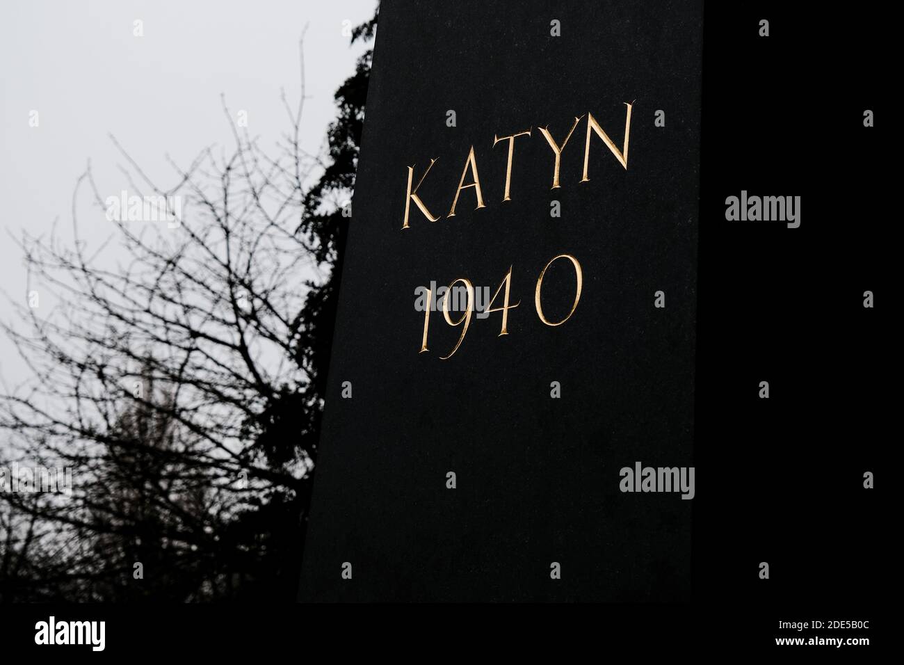 Katyn Memorial, London Stock Photo - Alamy