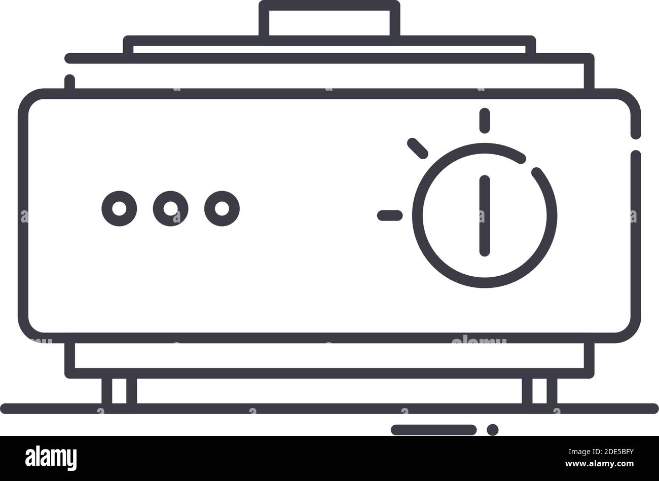 Gas stove icon, linear isolated illustration, thin line vector, web ...