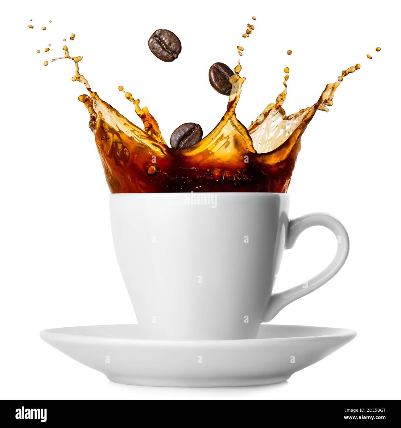 Espresso coffee falling cup hi-res stock photography and images - Alamy