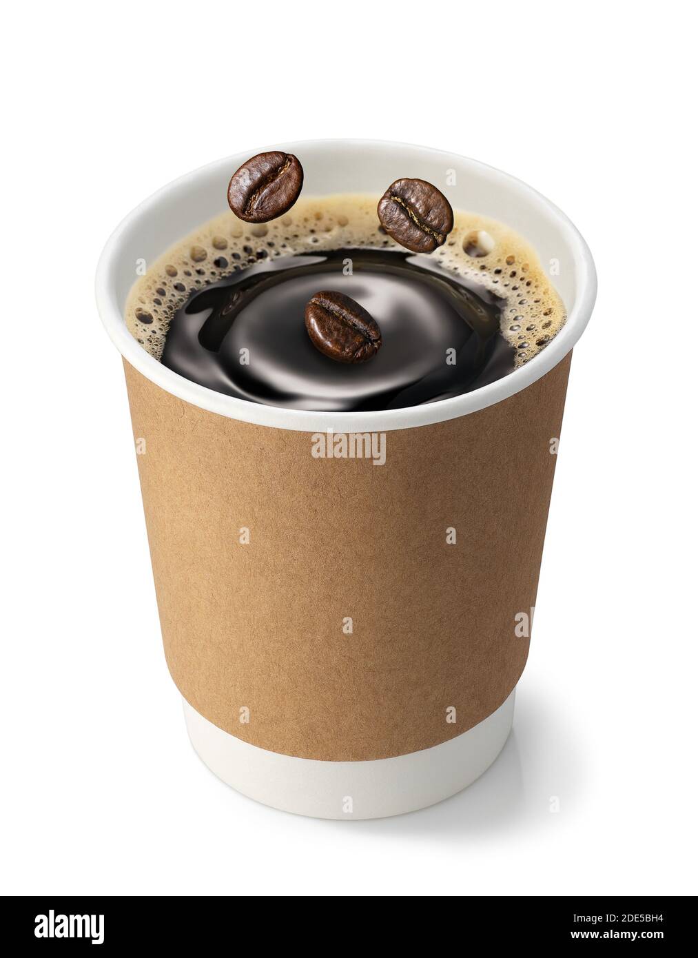 disposable cup with coffee Stock Photo - Alamy