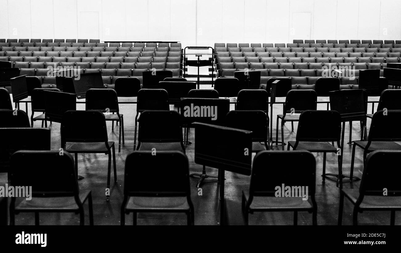 stage is set for several marching band sectionals during band camp ...