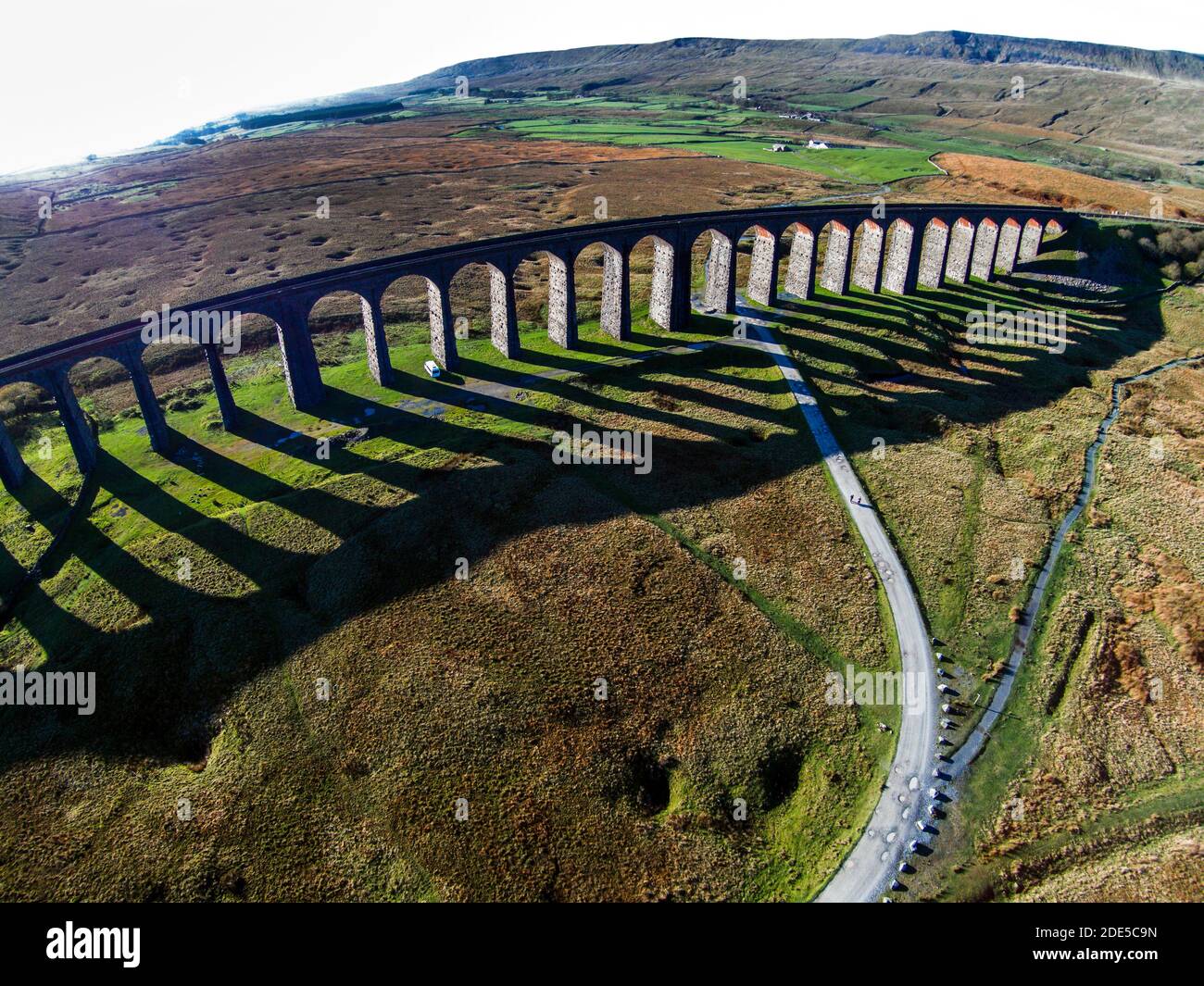 Ribble Head Viaduct Yorkshire Drone views Stock Photo - Alamy
