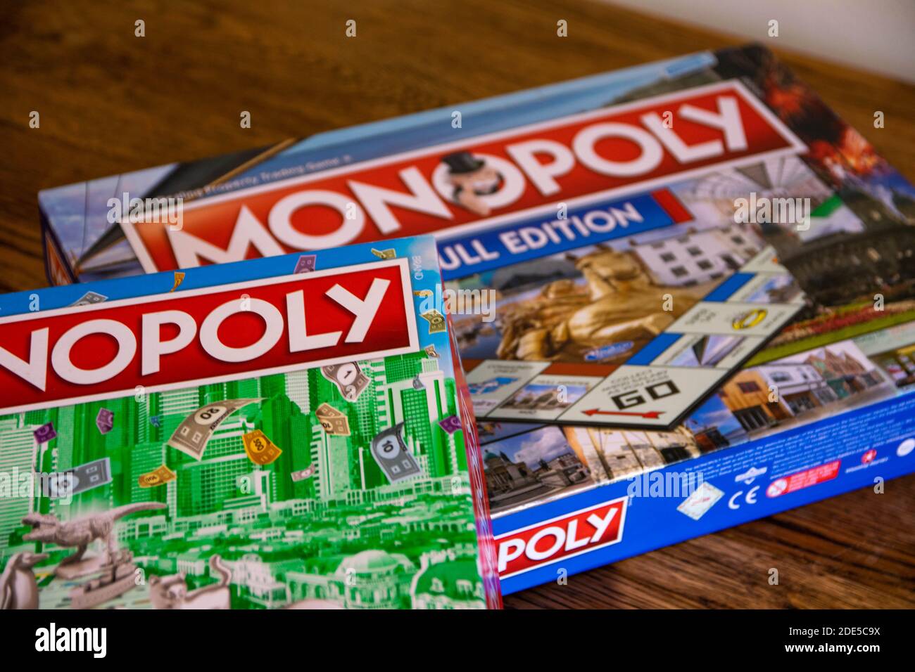 Hull, UK - 5 April 2020: Hull edition of Monopoly, the classic fast ...