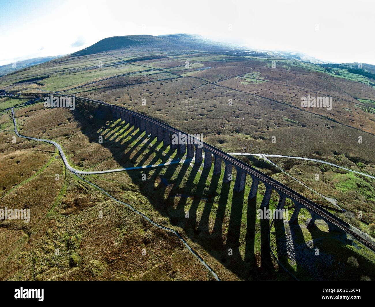 Ribble Head Viaduct Yorkshire Drone views Stock Photo - Alamy