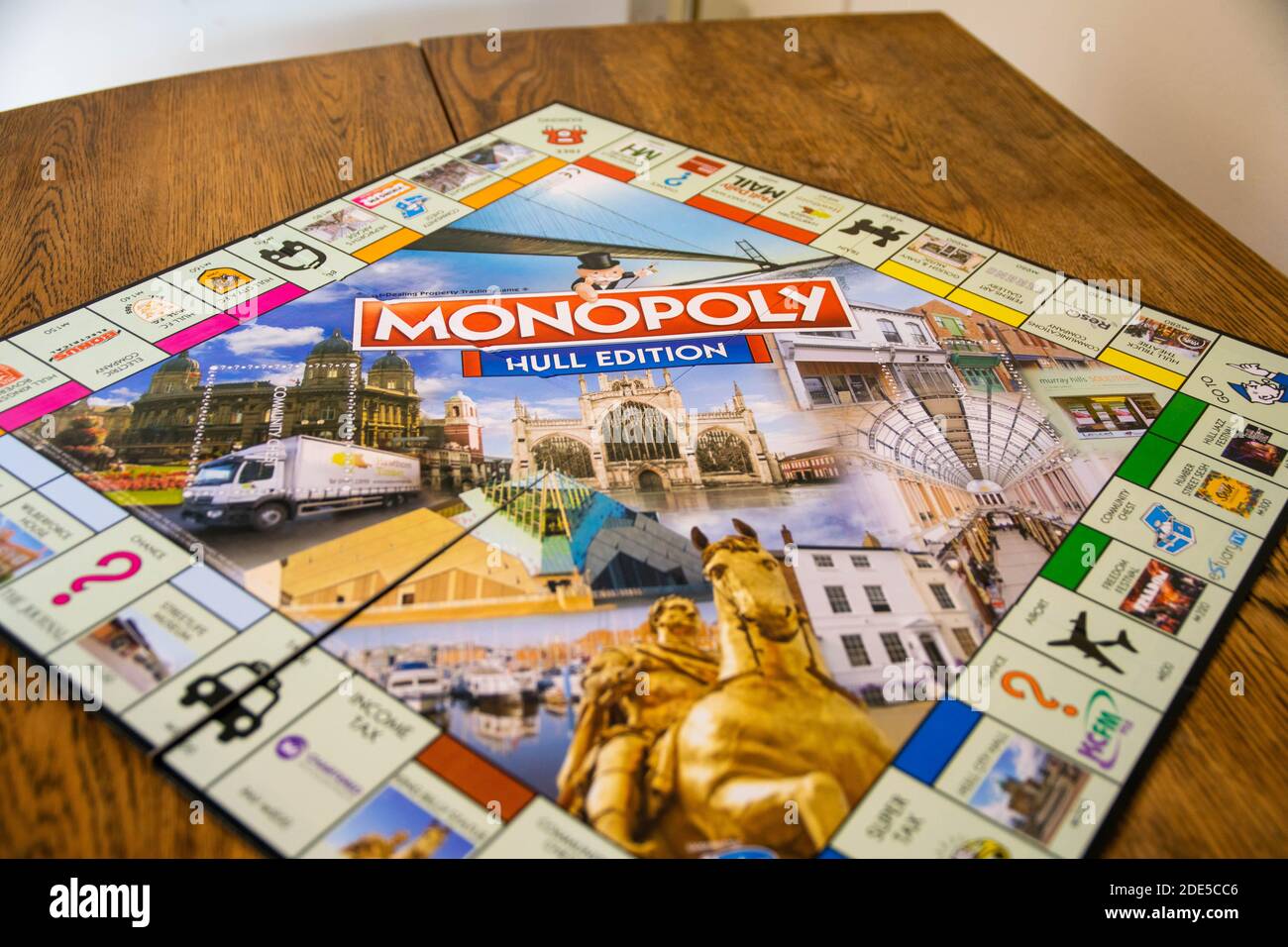 Hull, UK - 5 April 2020: Hull edition of Monopoly, the classic fast ...