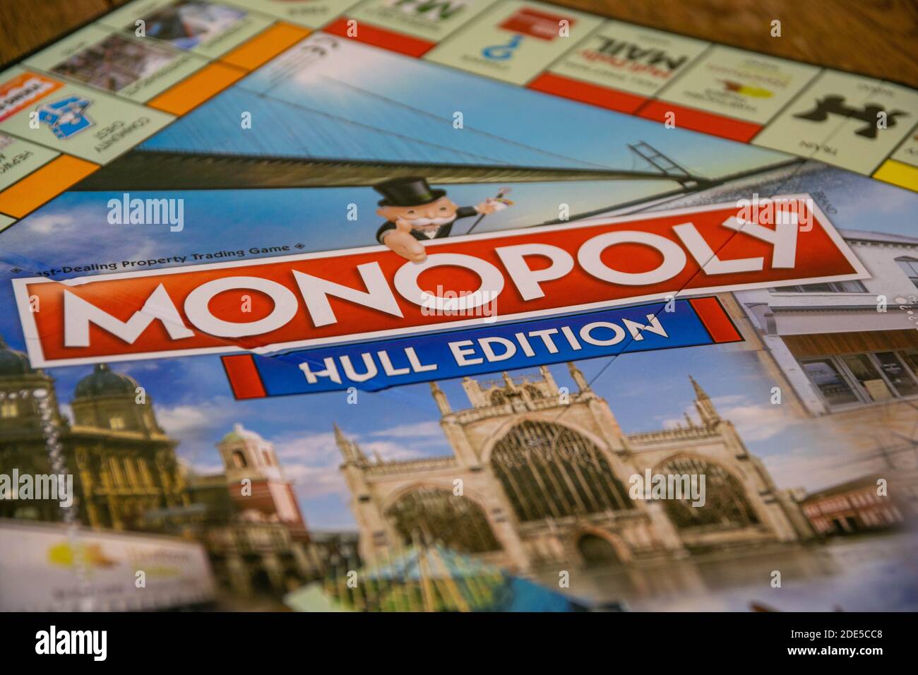 Hull, UK - 5 April 2020: Hull edition of Monopoly, the classic fast ...