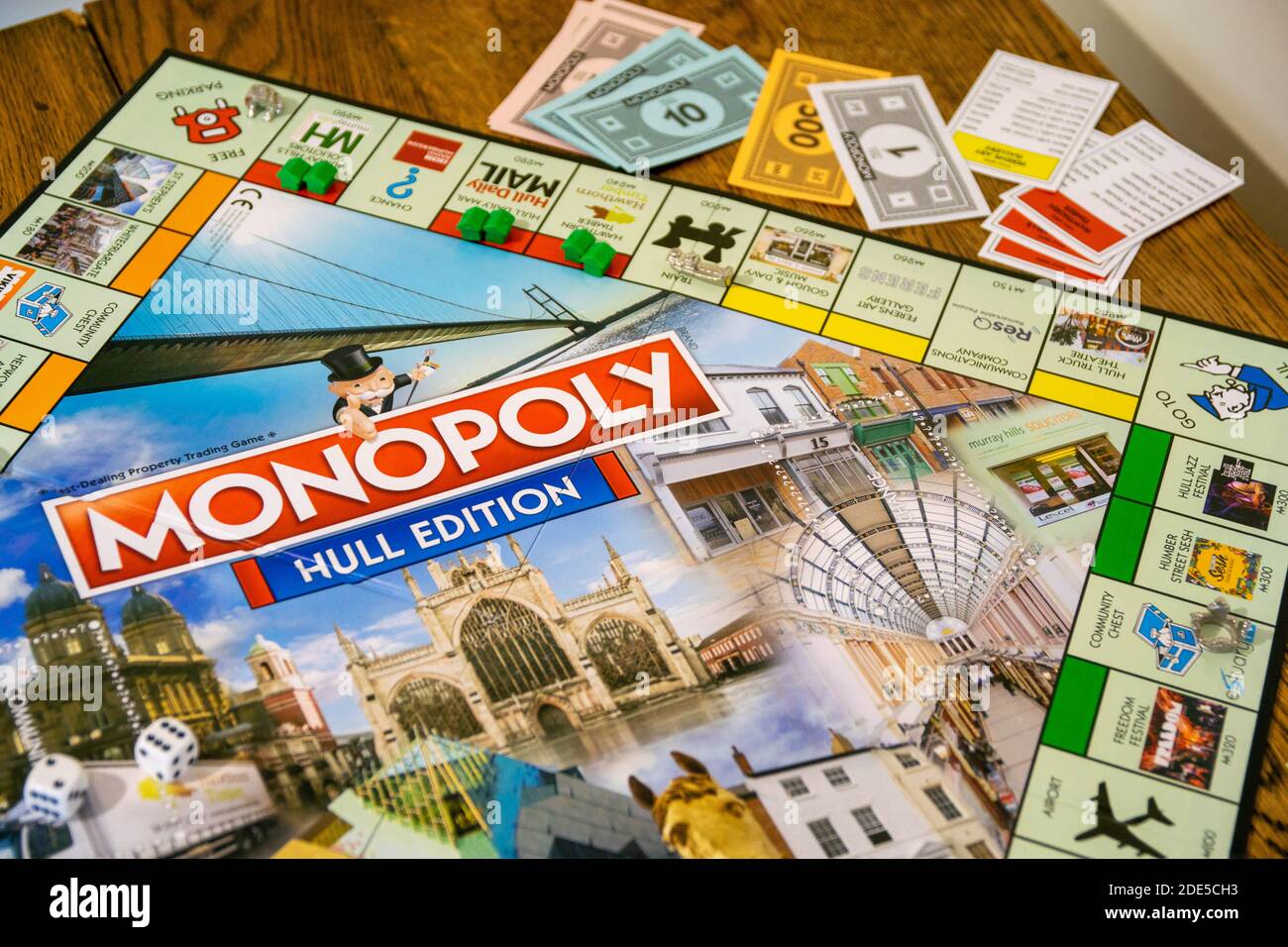 Hull, UK - 5 April 2020: Hull edition of Monopoly, the classic fast ...