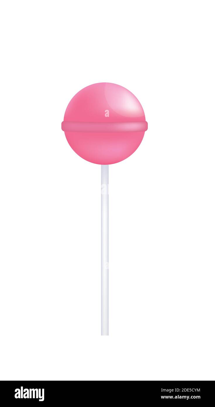 Pink round lollipop. vector illustration Stock Vector Image & Art - Alamy