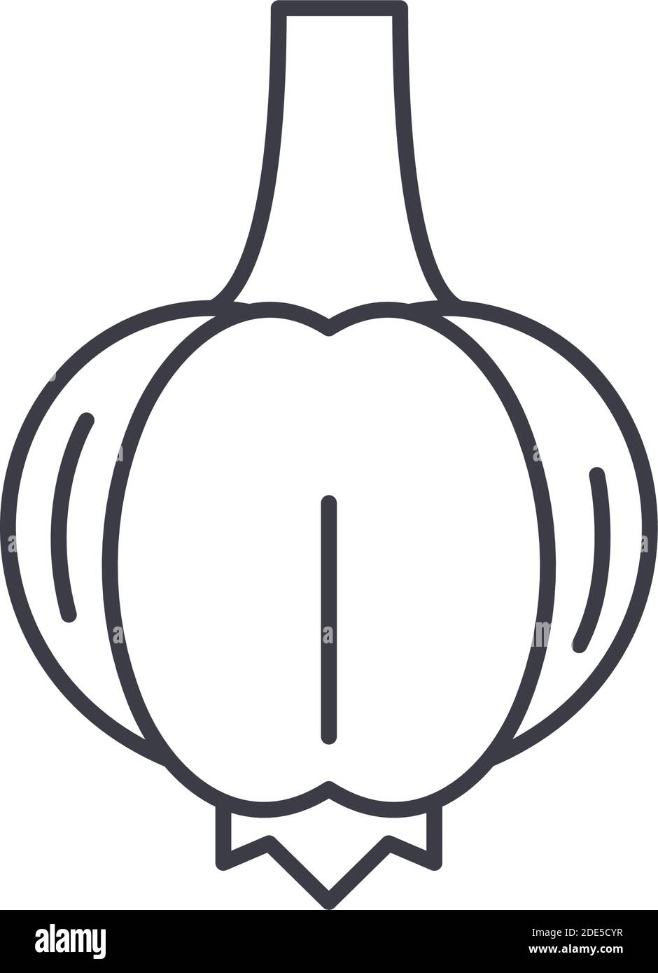 Garlic icon, linear isolated illustration, thin line vector, web design ...