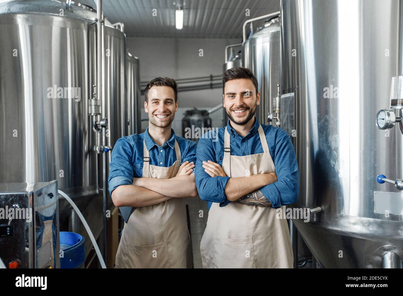 Happy employees at favorite job, small business and male work Stock ...