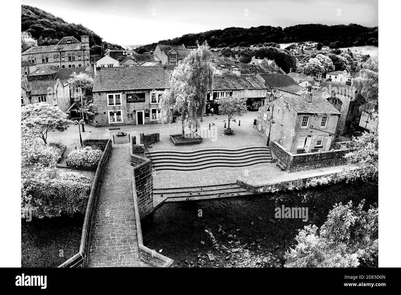 Old town hebden bridge Black and White Stock Photos & Images - Alamy