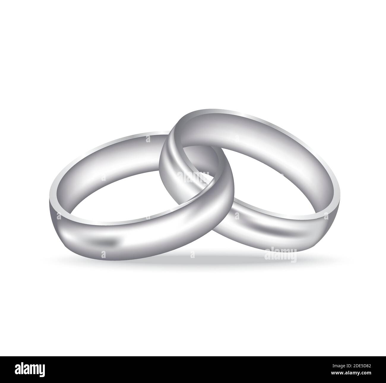 Two silver rings, realistic vector Stock Vector Image & Art - Alamy