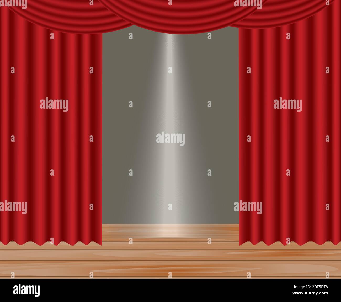 Stage with red curtain, vector Stock Vector Image & Art - Alamy