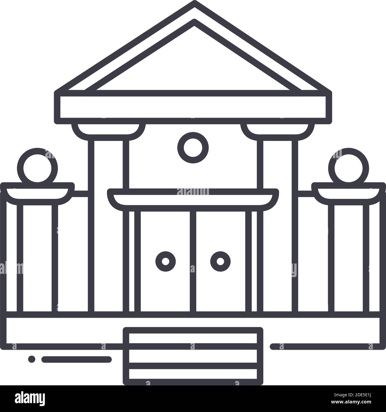 White entrance gate Cut Out Stock Images & Pictures - Alamy
