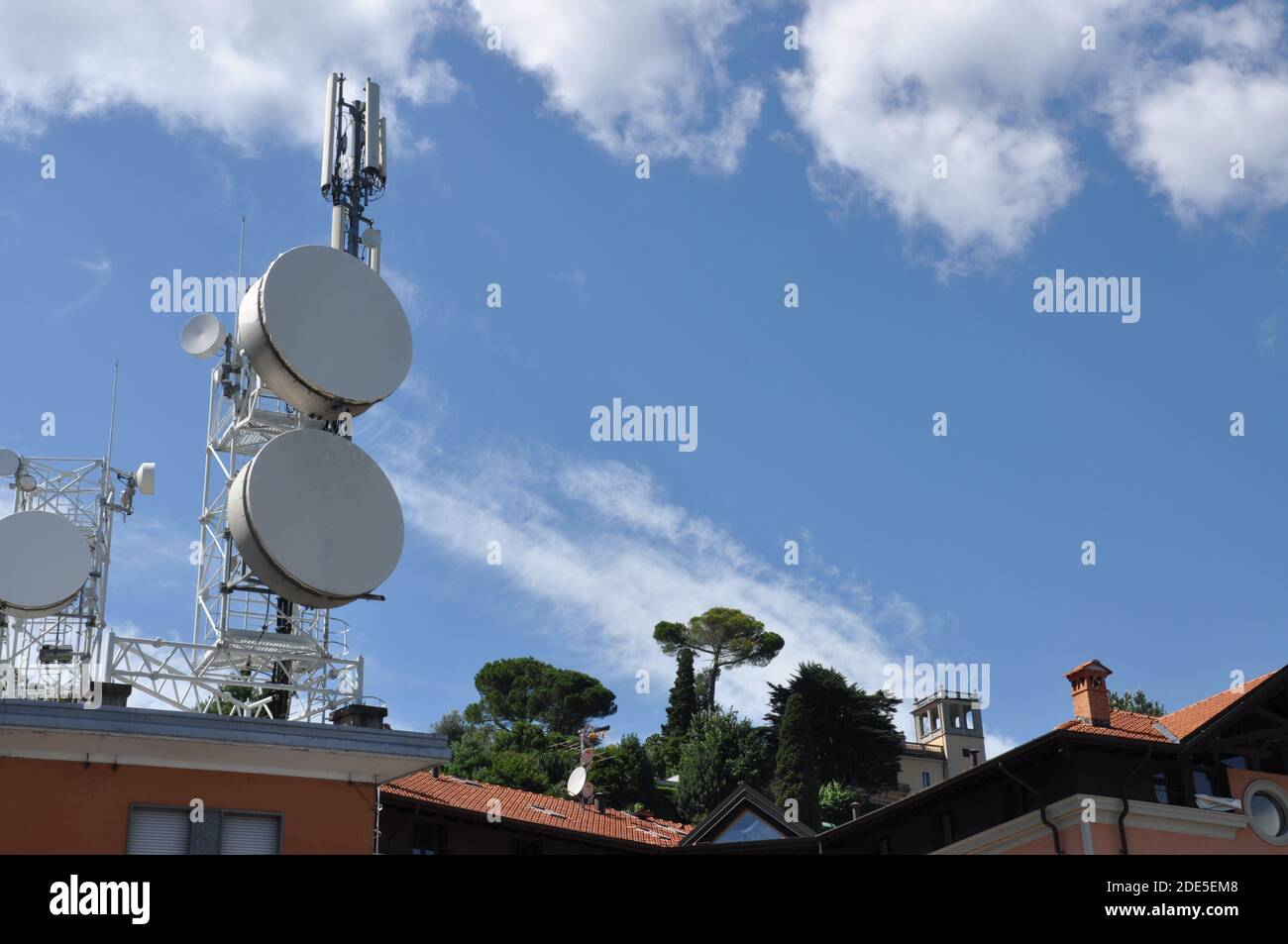 Telecommunication mast with antennas Stock Photo - Alamy