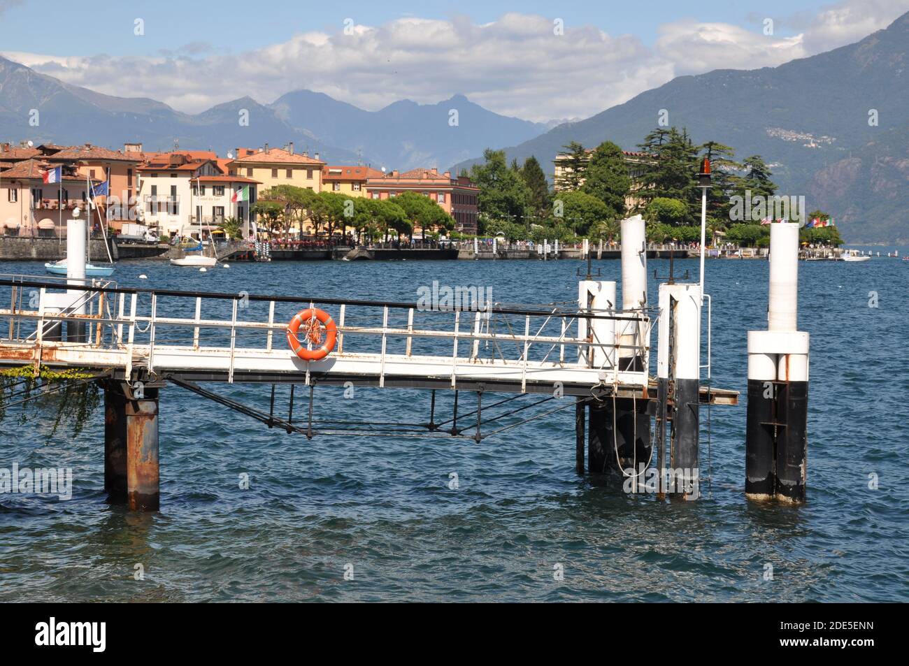 Jetty on lake Como in Italy Stock Photo - Alamy