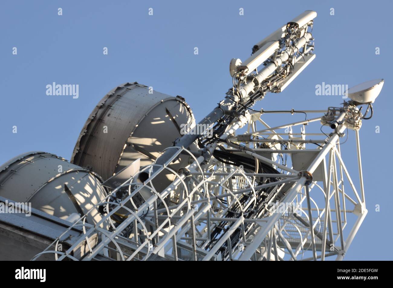 Telecommunication mast with antennas Stock Photo - Alamy