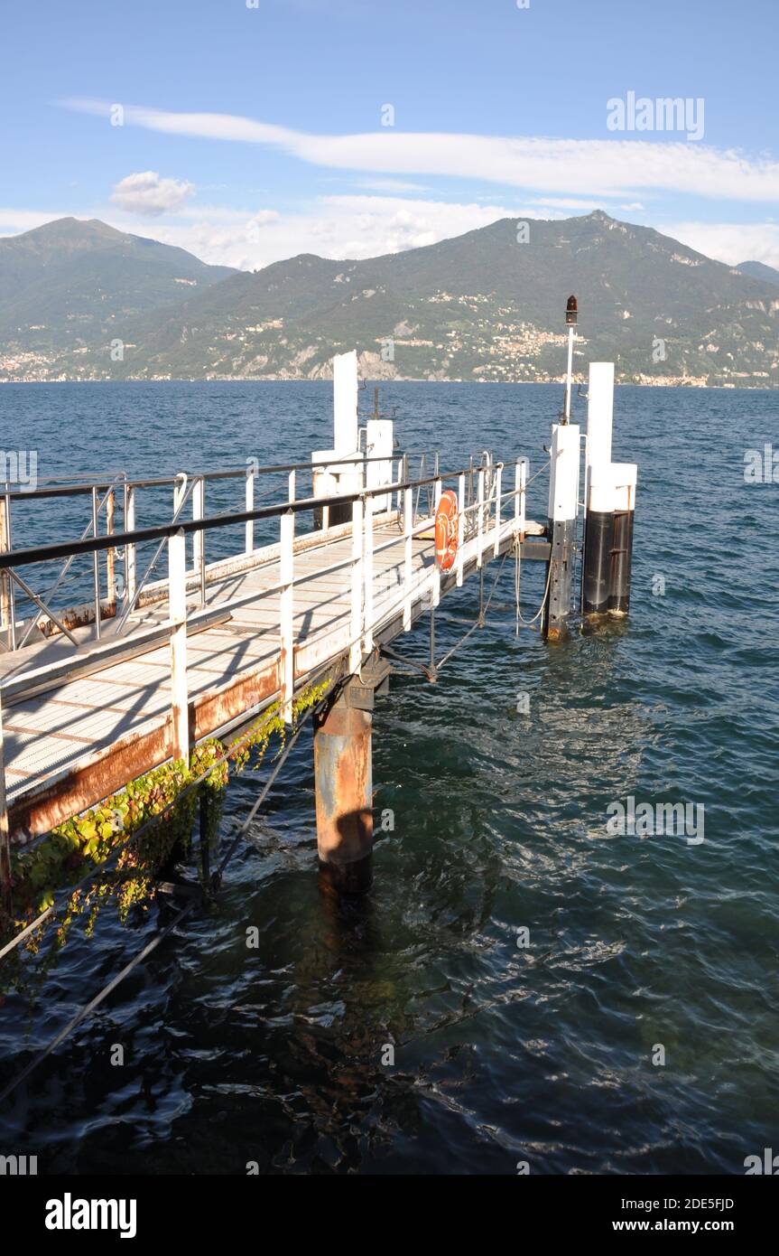 Jetty on lake Como Stock Photo - Alamy