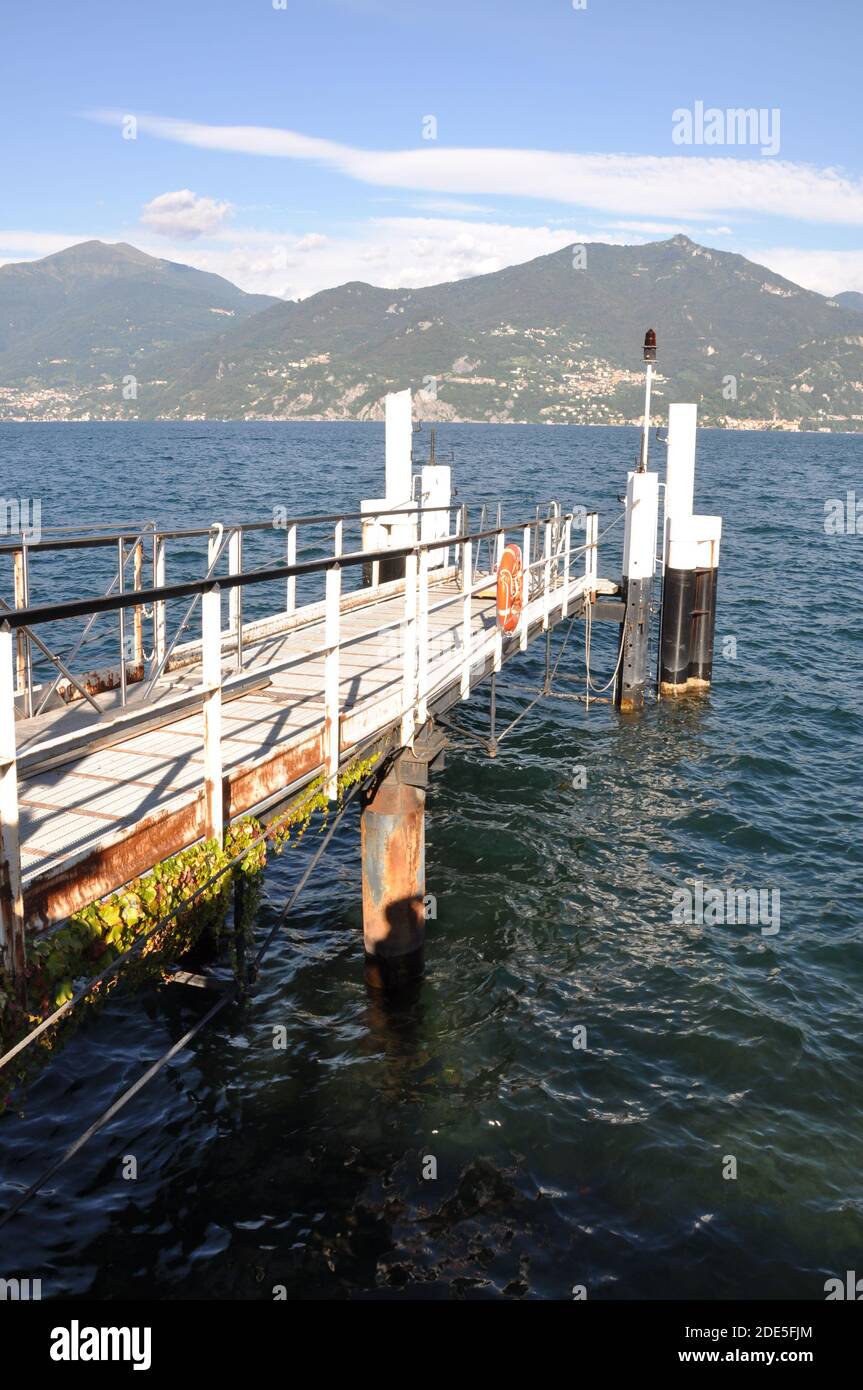 Jetty on lake Como Stock Photo - Alamy