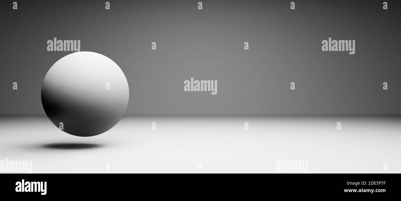 Abstract floating, hovering round sphere, globe or ball in realistic ...