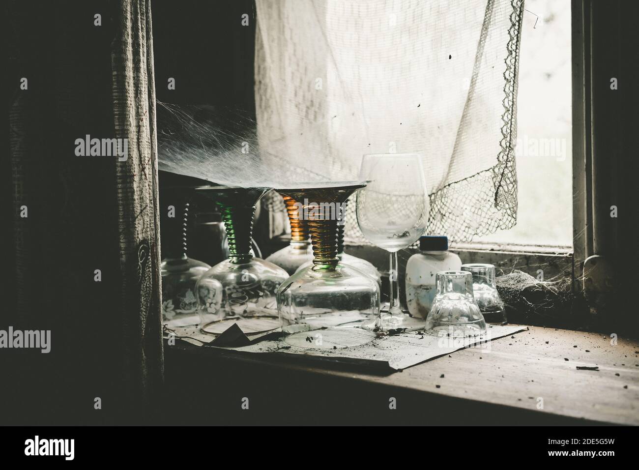 Creepy abandoned buildings with natural decay, so-called lost places ...