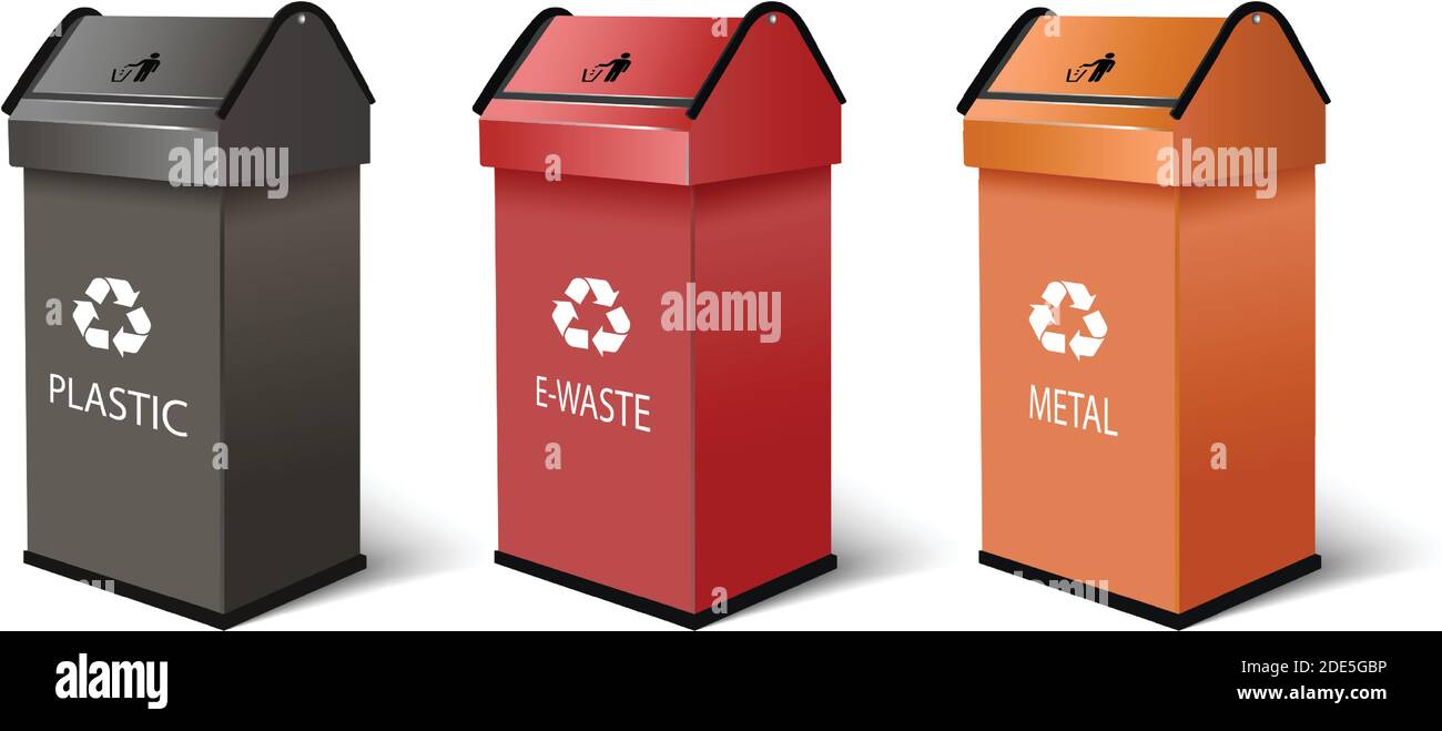 Waste segregation bins Stock Vector Images - Alamy