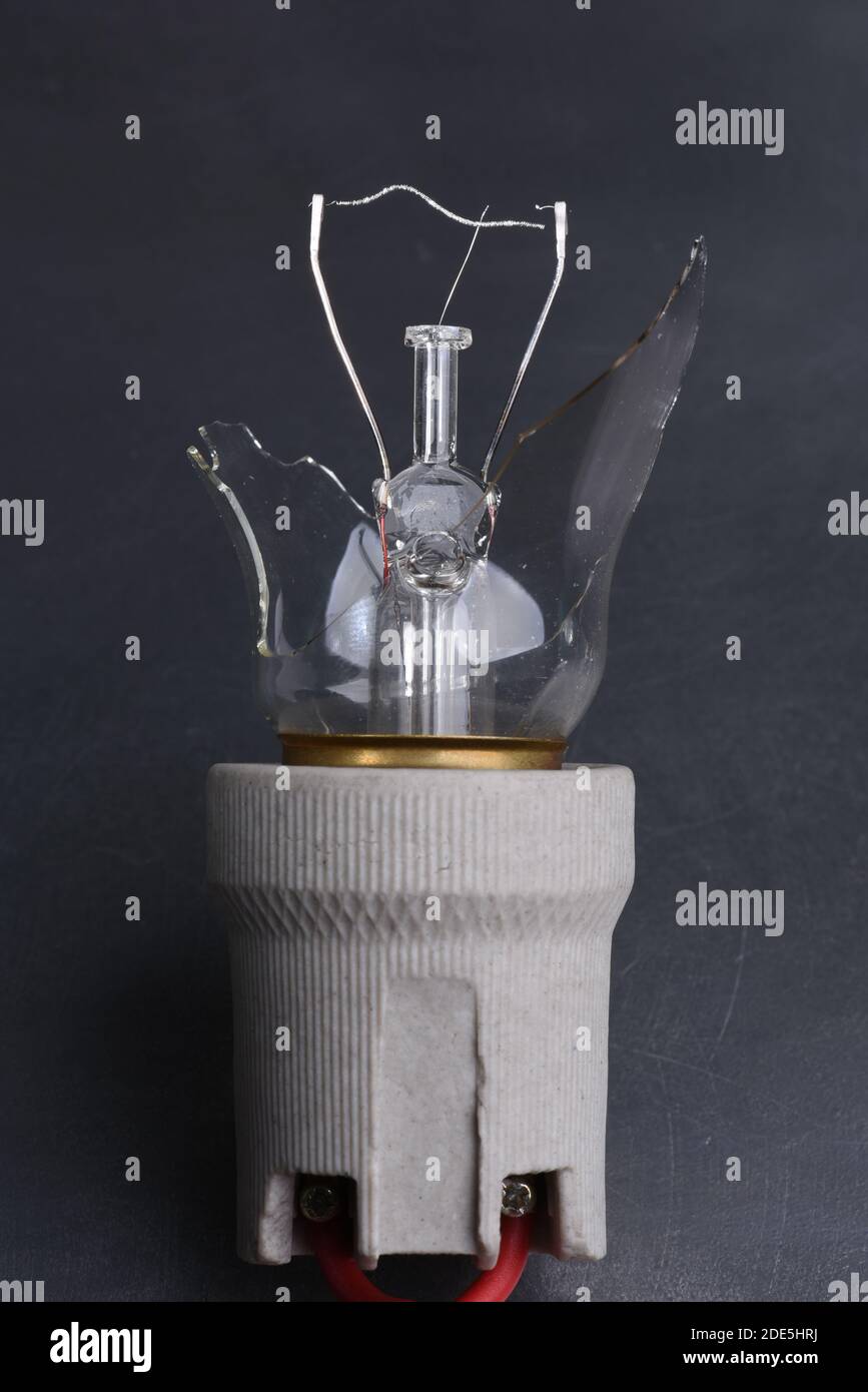 Electricity light bulb damaged broken hi-res stock photography and ...