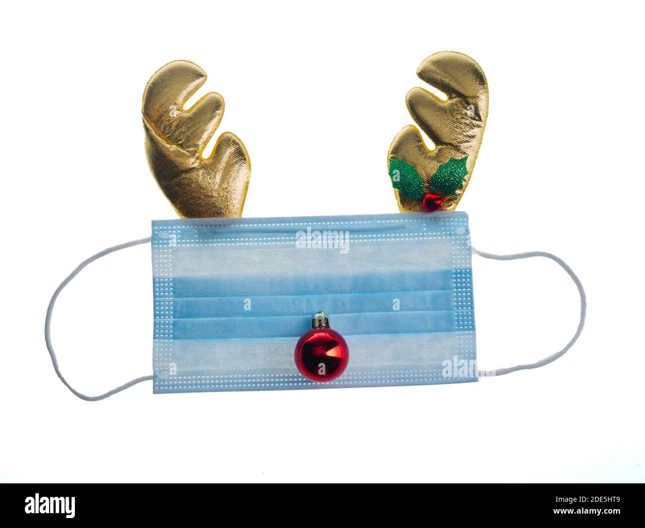 Festive Christmas reindeer made with surgical mask and Christmas ...