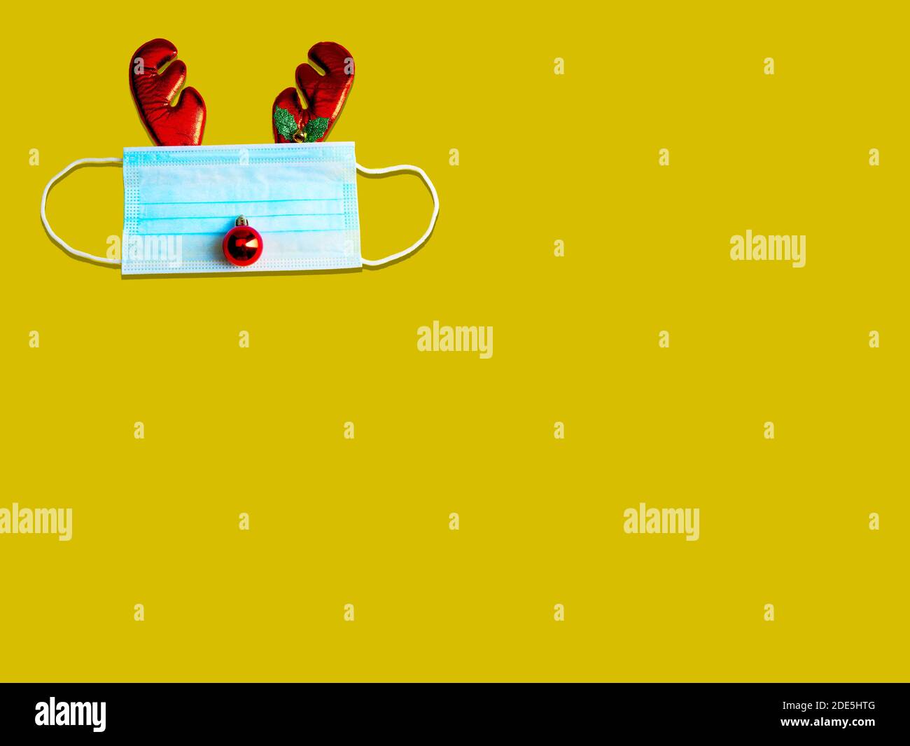 Festive Christmas reindeer made with surgical mask and Christmas ...