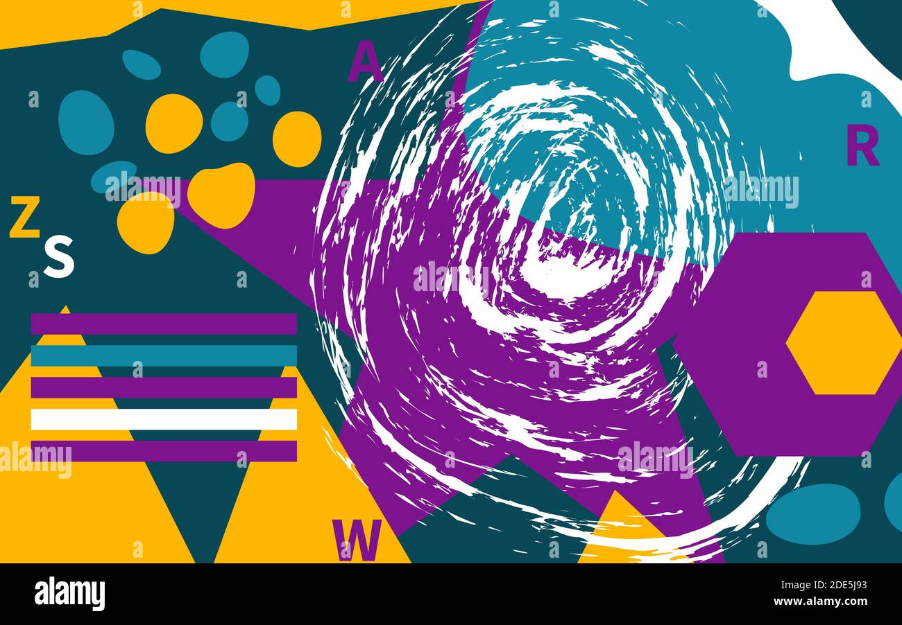 Bright color chaotic shapes Stock Vector Images - Alamy