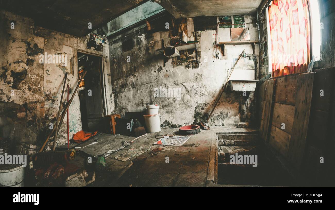 Creepy abandoned buildings with natural decay, so-called lost places ...