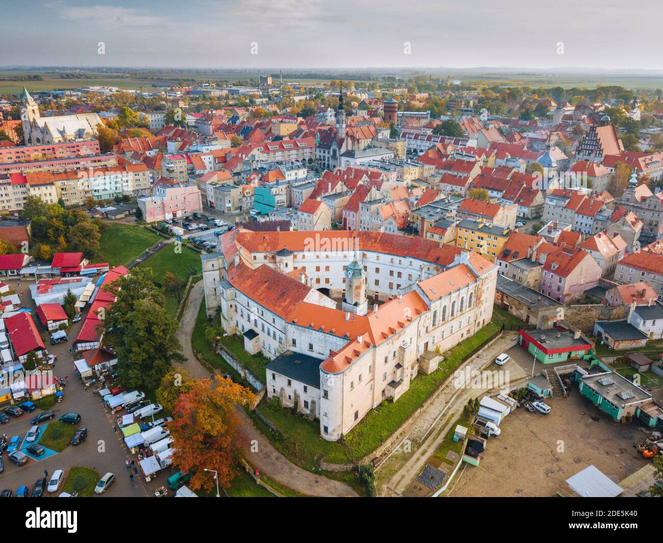 Aerial view of Jawor castle. Jawor, Lower Silesia, Poland Stock Photo ...