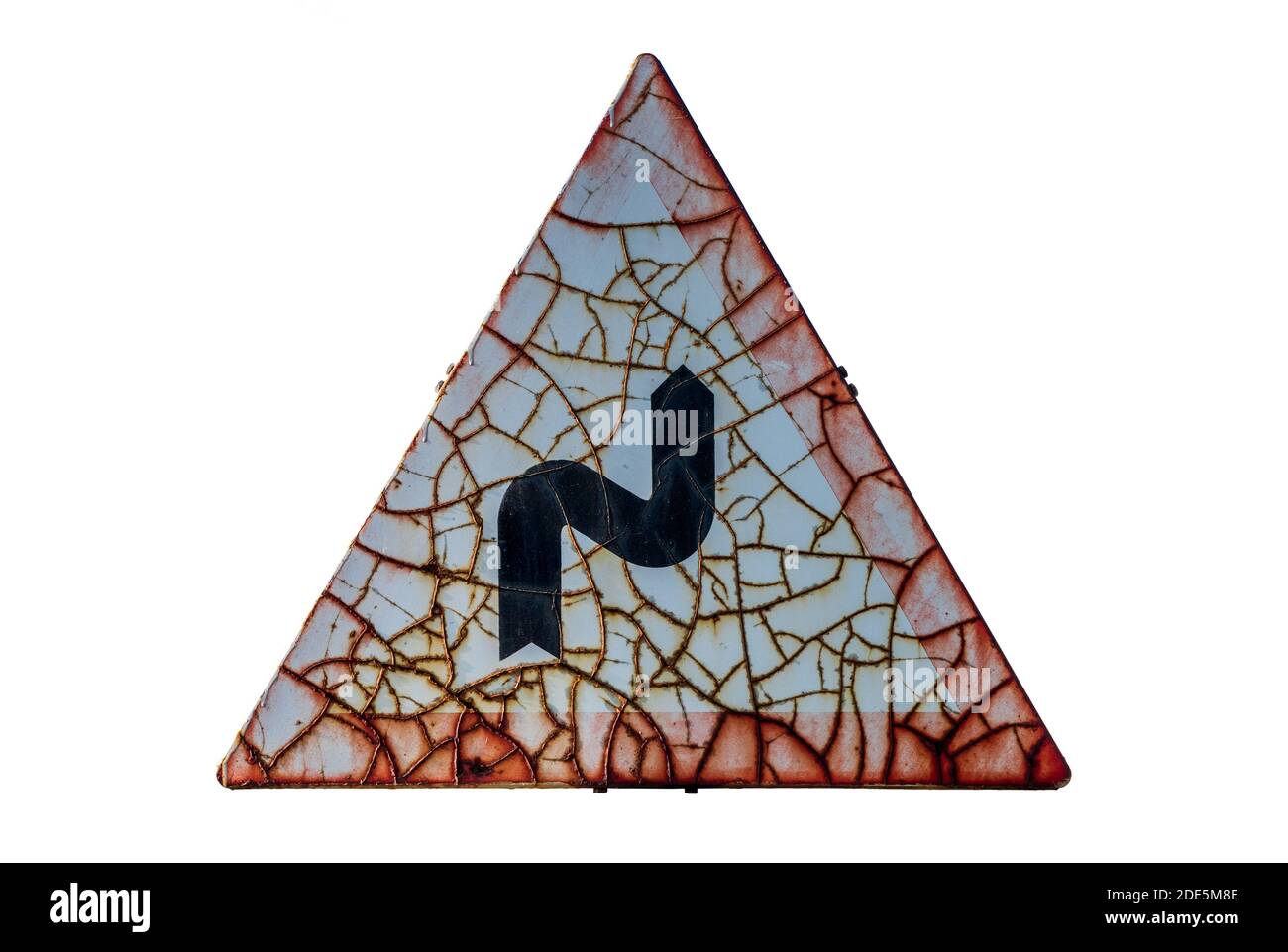 Double curve road traffic sign Cut Out Stock Images & Pictures - Alamy