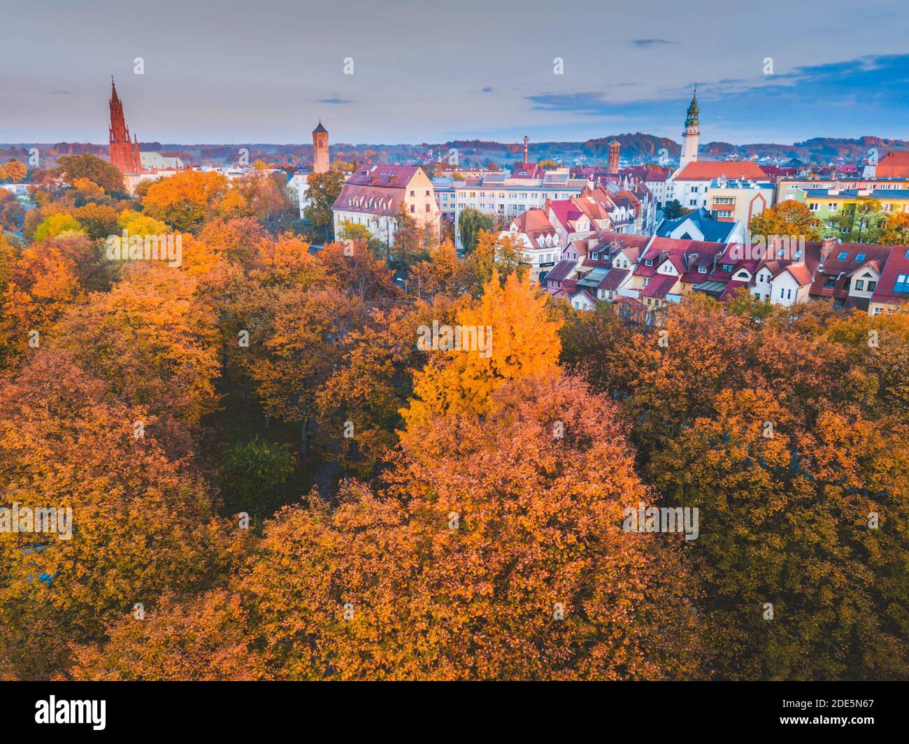 Aerial panorama of Luban. Luban, Lower Silesia, Poland Stock Photo - Alamy