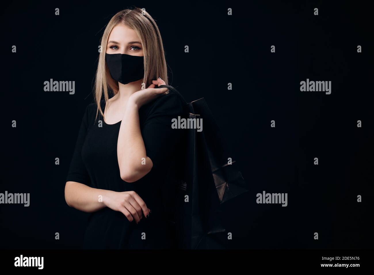 Woman shopping in protective medical hi-res stock photography and ...