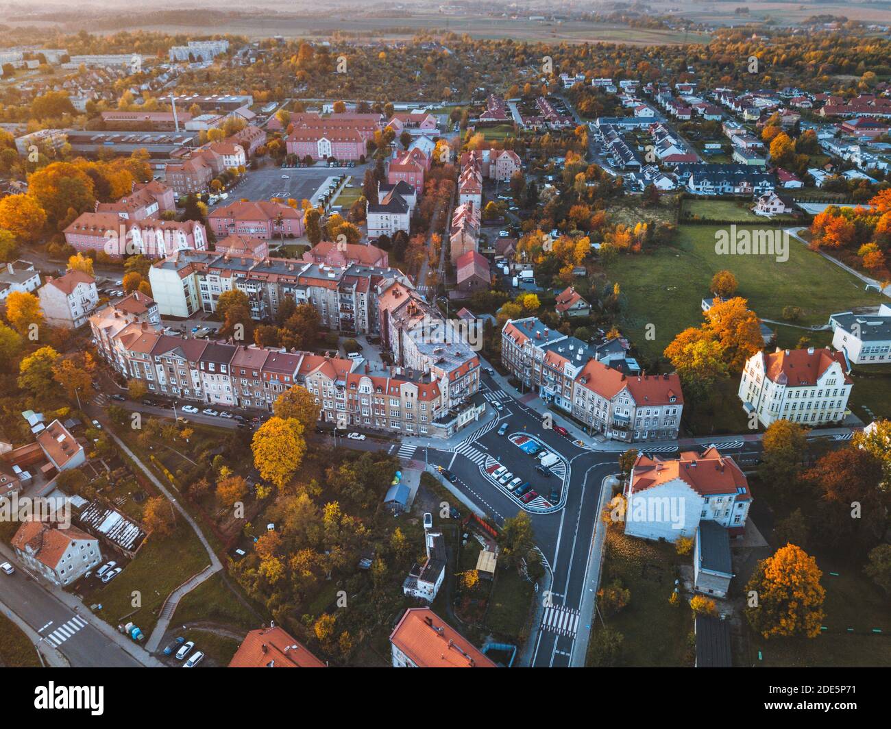 Aerial panorama of Luban. Luban, Lower Silesia, Poland Stock Photo - Alamy