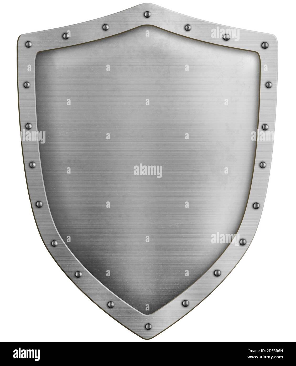 Metal classical shield isolated 3d illustration Stock Photo - Alamy