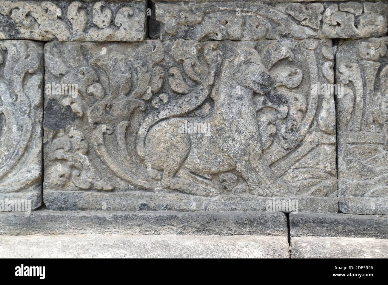 wolf relief on the main temple's wall at Sojiwan Temple complex in ...