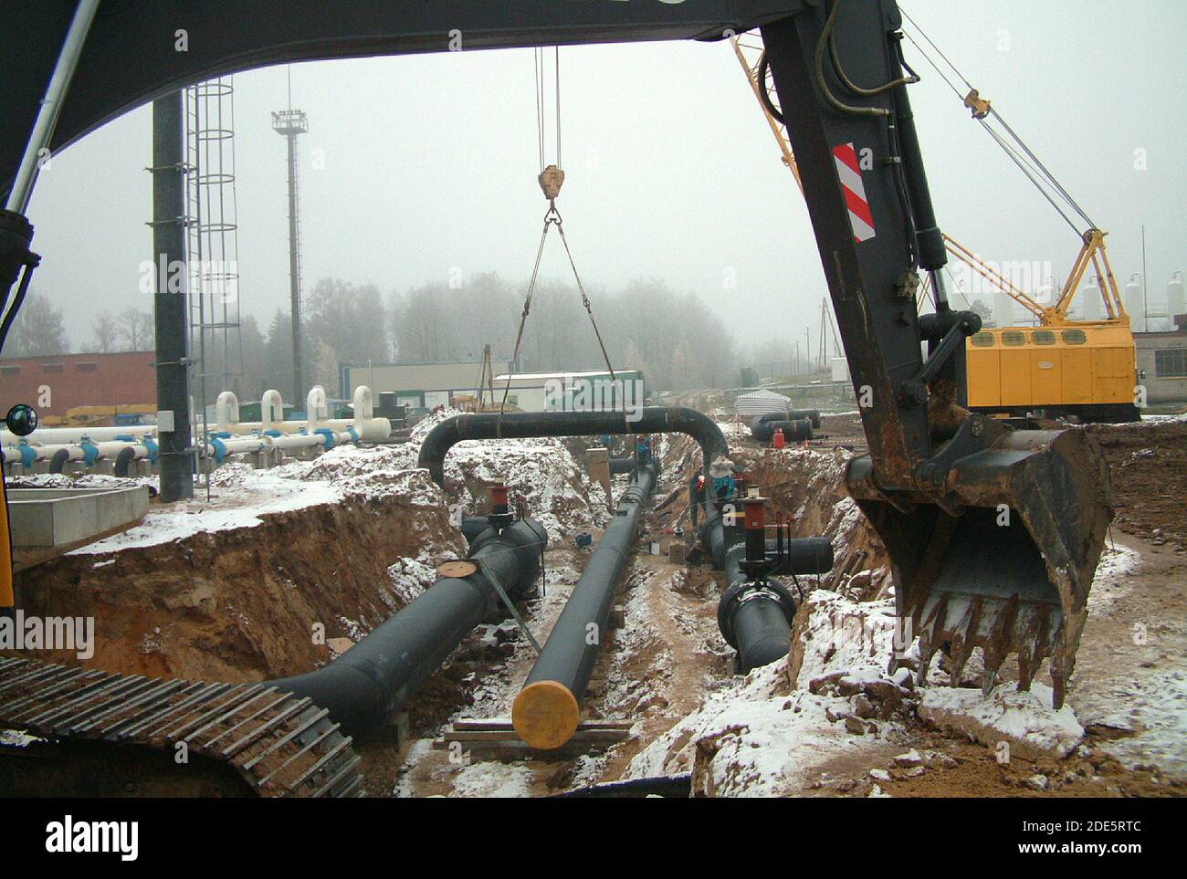 Construction of a gas pipeline with Russian gas at the Inčukalns late ...