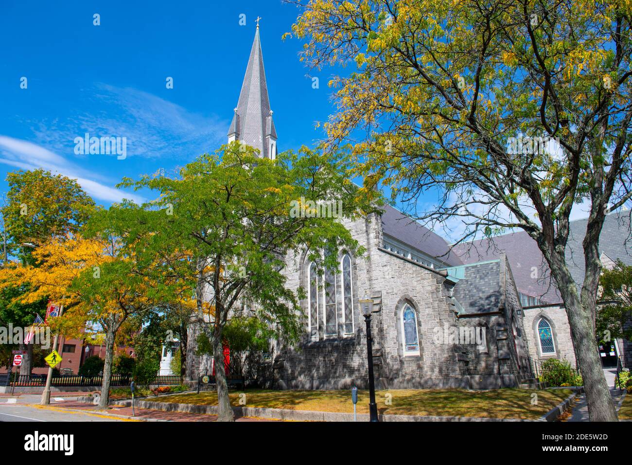 Christ Church at 569 Main Street in downtown Fitchburg in Massachusetts ...