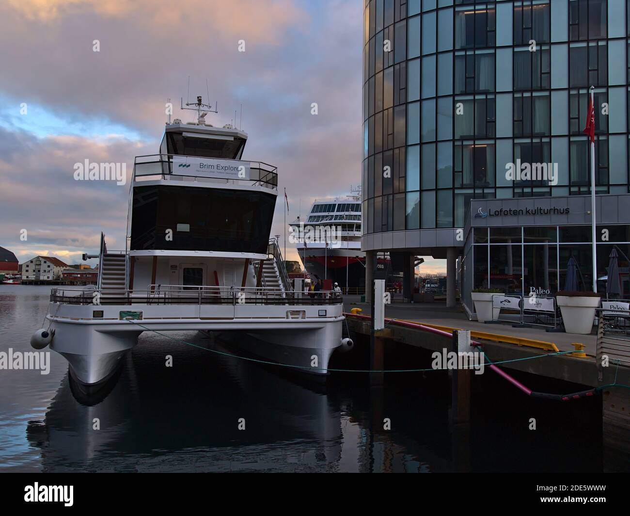 Svolvær, Austvågøya, Lofoten, Norway - 08-26-2020: Front view of MS ...