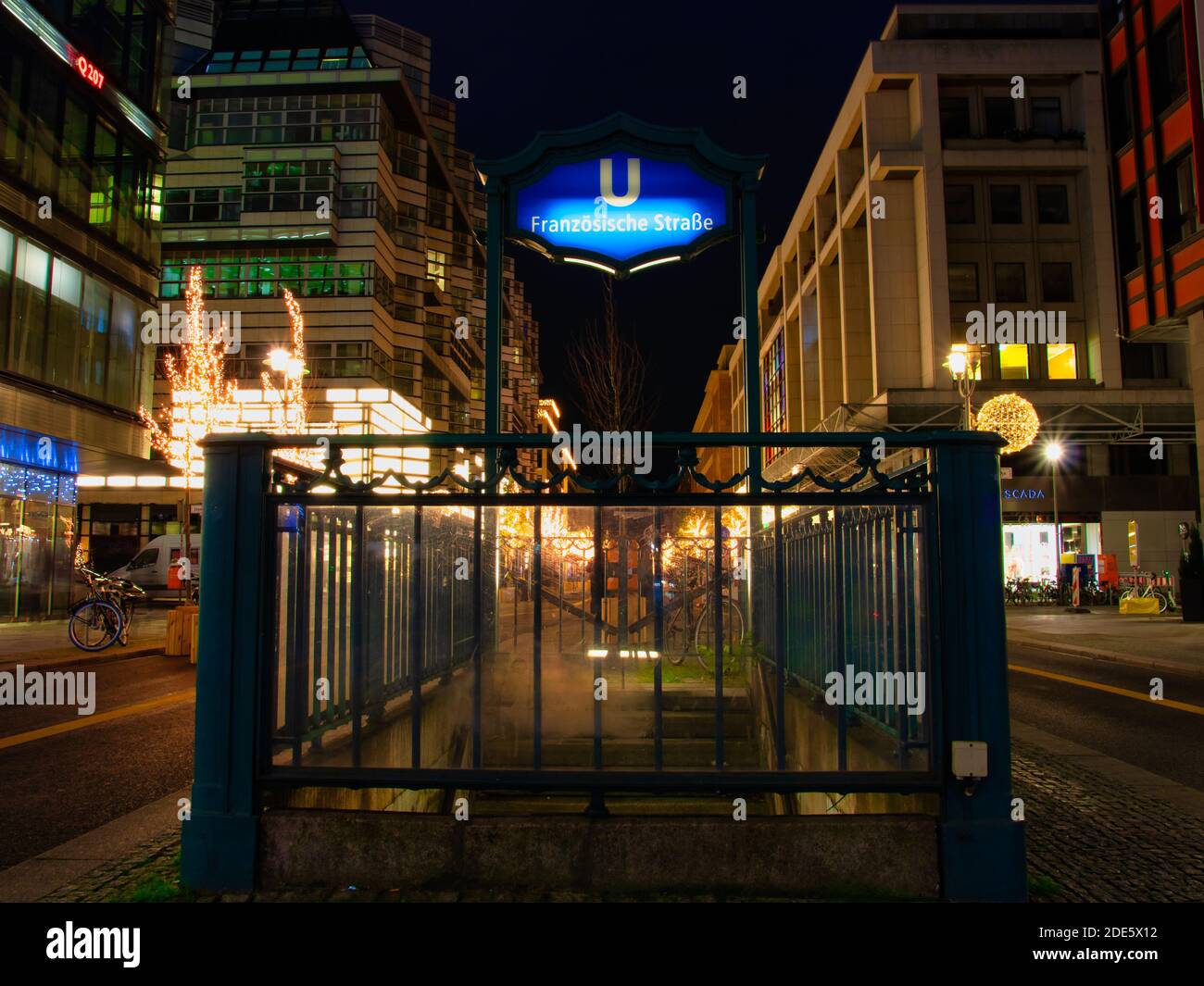 Berlin, Germany - November 28, 2020 - Old entrance to the subway ...