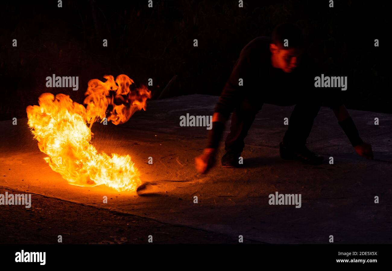 Fire poi fuel hi-res stock photography and images - Alamy