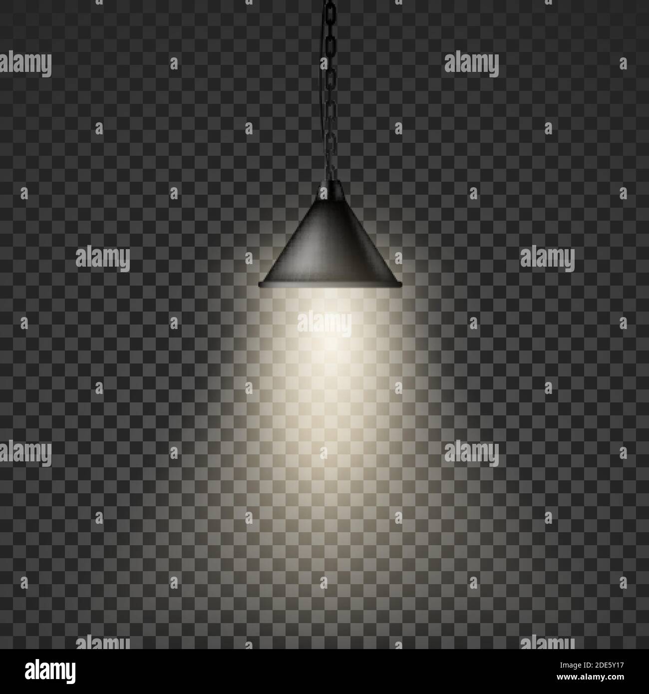 Isolated Cone Lamp. Modern office or home interior. Vector illustration ...