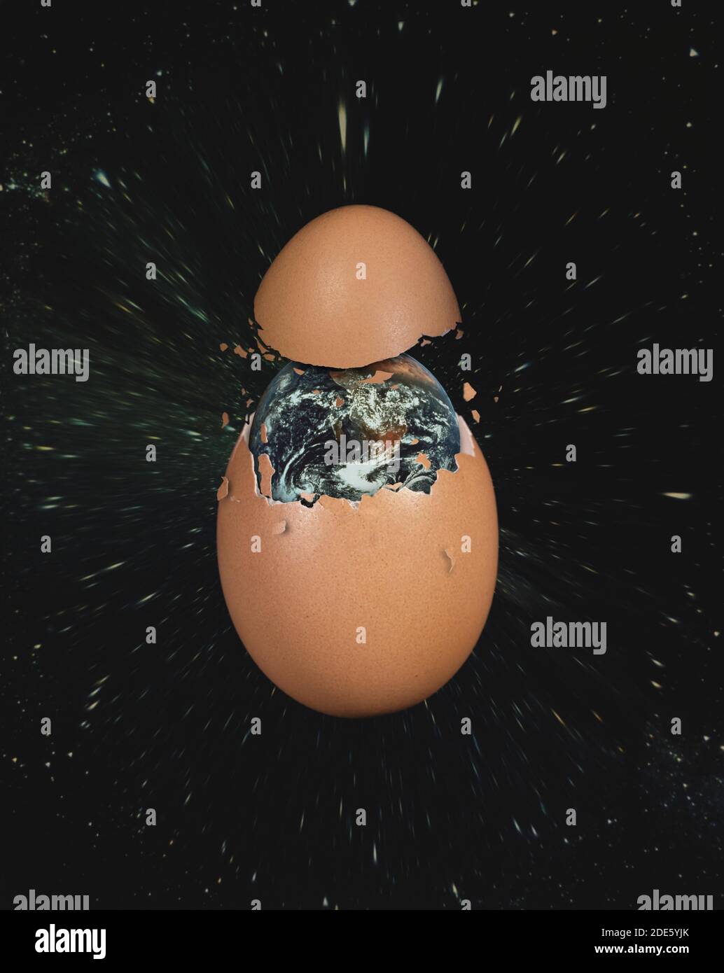 Birth of The Earth Planet, Symbolic Image Stock Photo - Alamy